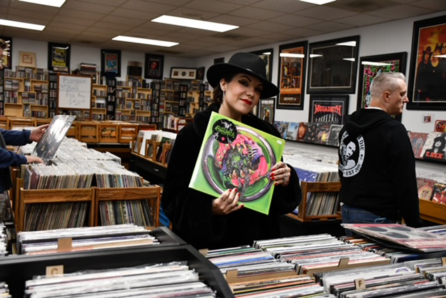 Taking Suzi Moon and her band record shopping