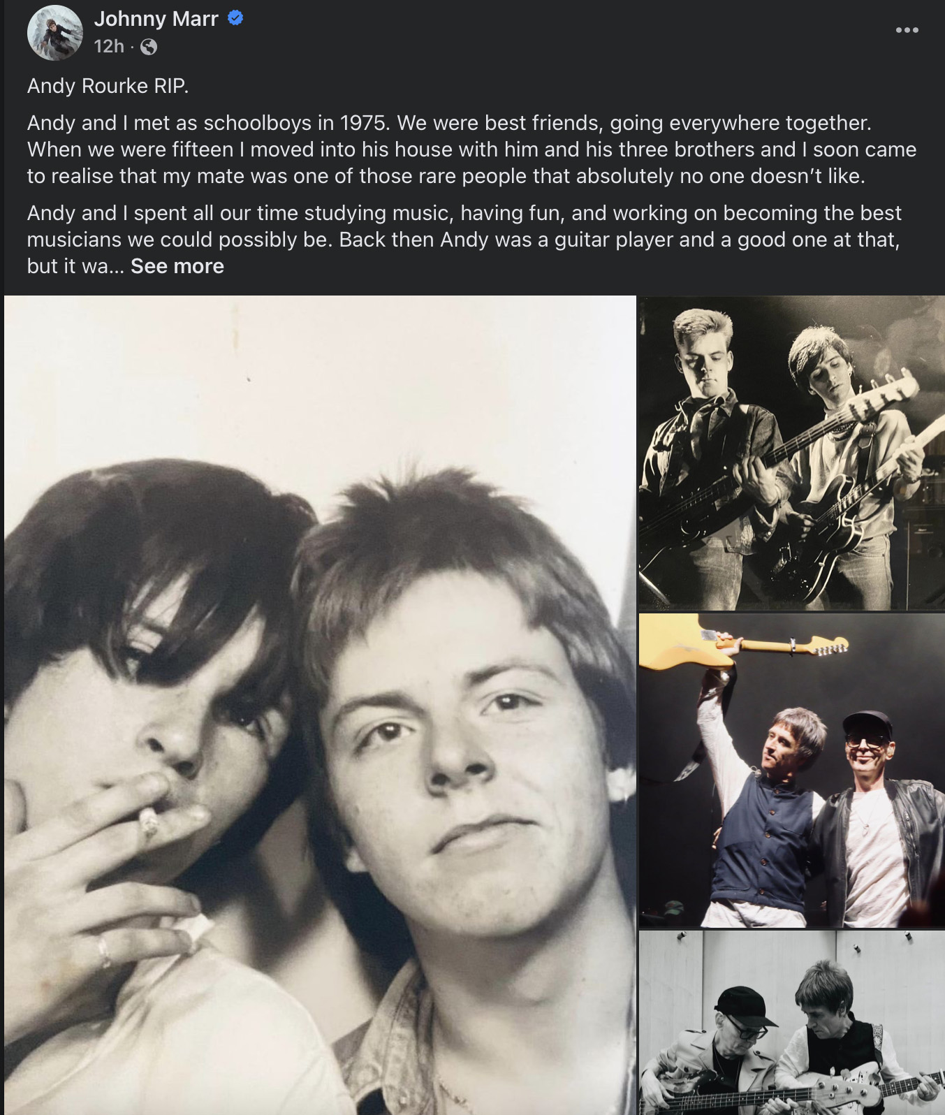 Andy Rourke, bassist for The Smiths, passes away at 59