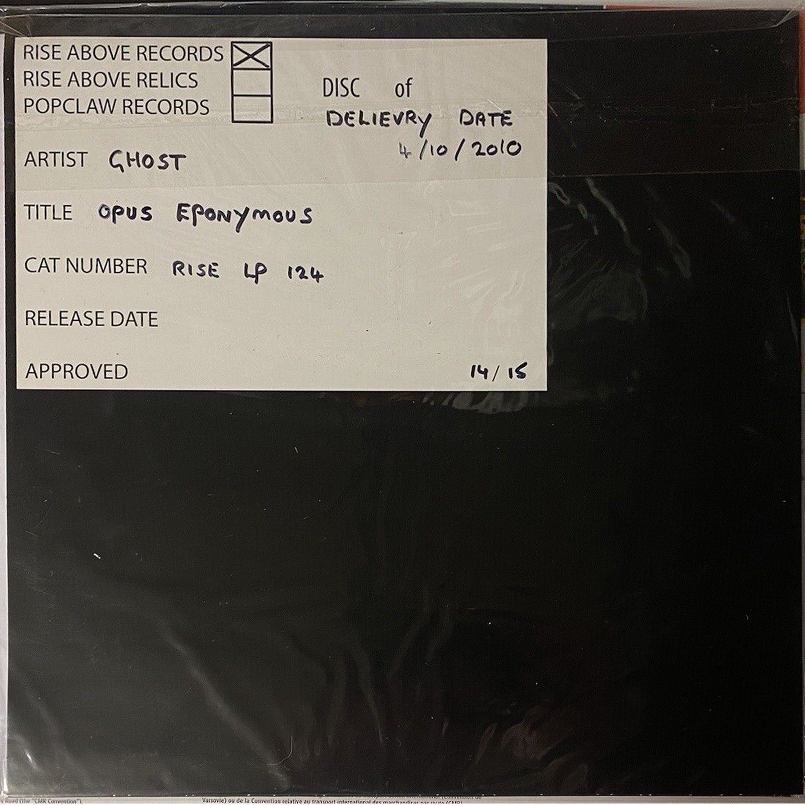 Ghost lead the pack of top albums sold on eBay in January 2025